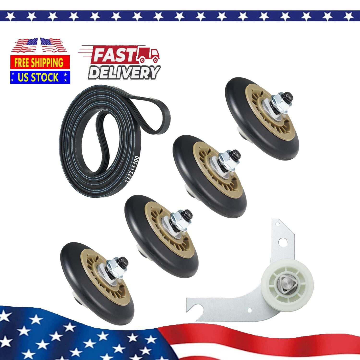 Drum Support Roller Clothes Dryer Repair Kit for Electrolux Frigidaire ...