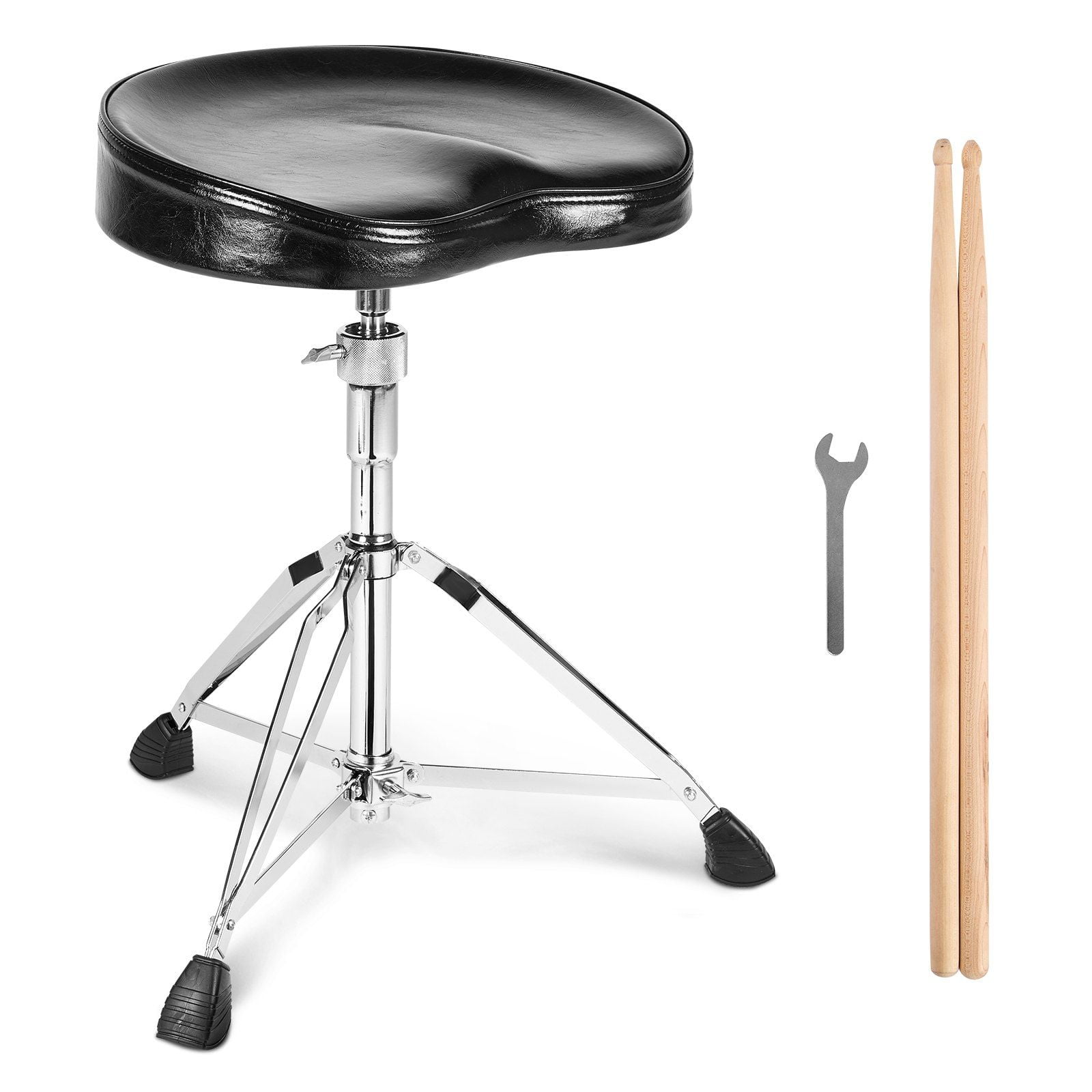 Drum Throne, 21.3-26.4 in / 540-670 mm Height Adjustable, Padded Drum ...