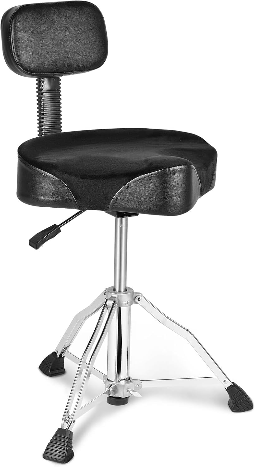 Drum Throne, 21.3-26.4 in / 540-670 mm Height Adjustable, Padded Drum ...