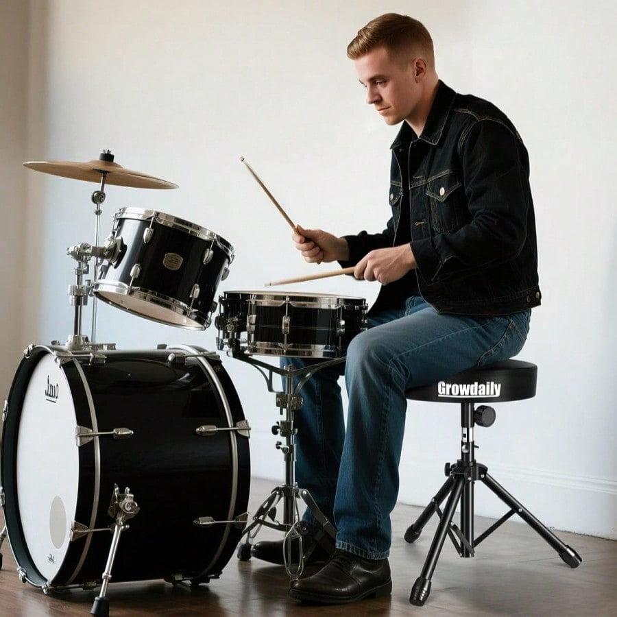 Drum Throne,Adjustable Stool Drum Universal Drum Throne Drummer Stool ...