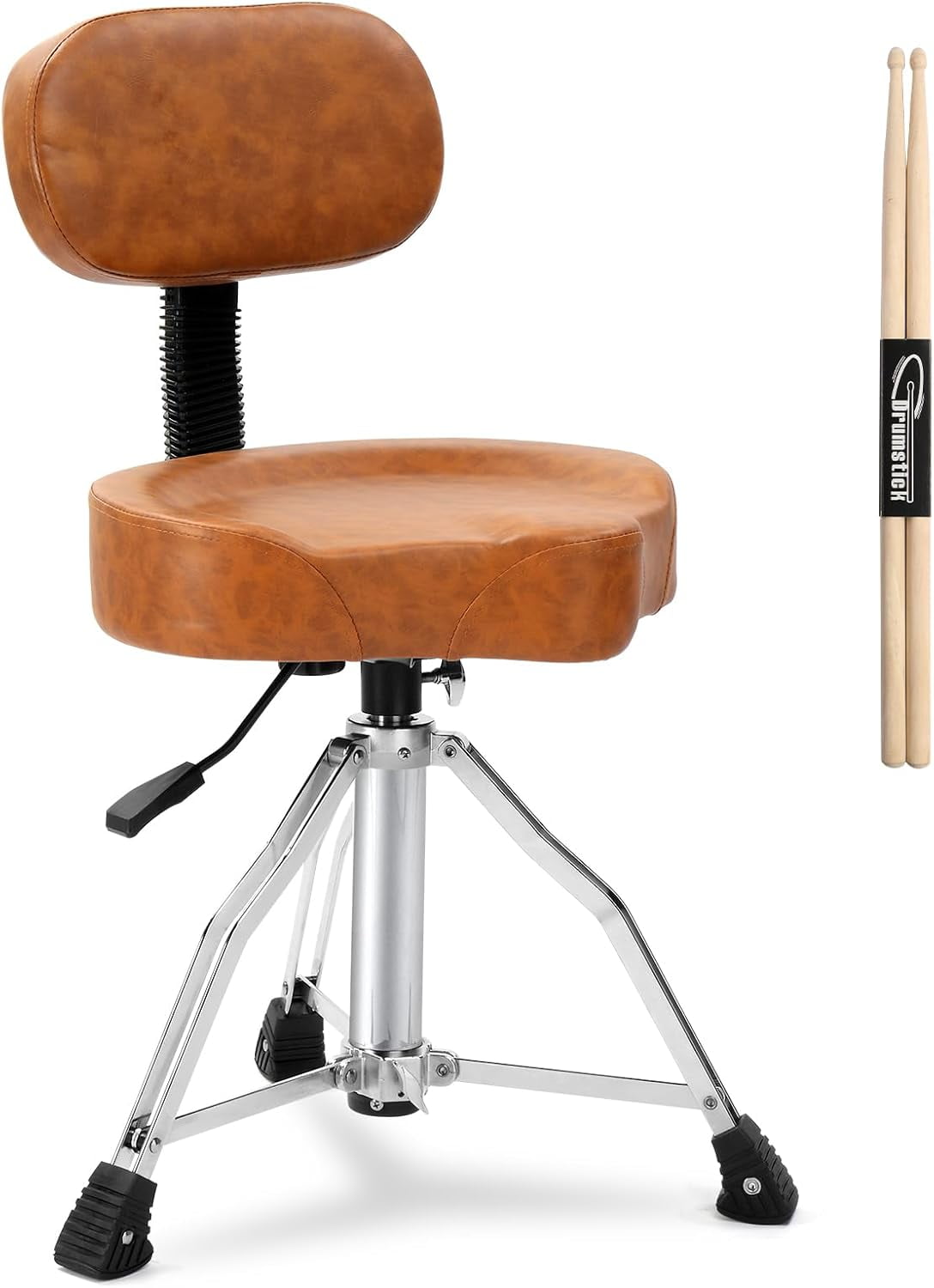Drum Throne with Backrest, Oversized Motorcycle Shape Seat Height ...