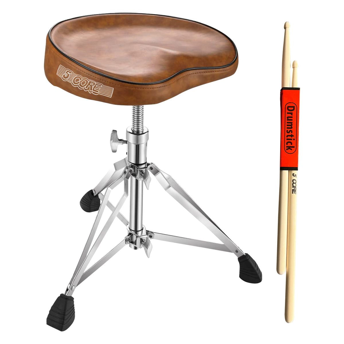 Drum Throne Padded Guitar Stool Adjustable Heavy Duty Saddle Music ...