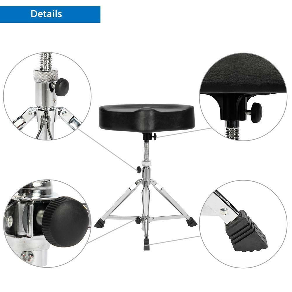 Drum Throne Stool Drummers Seat Adjustable Drumming Padded Chair ...