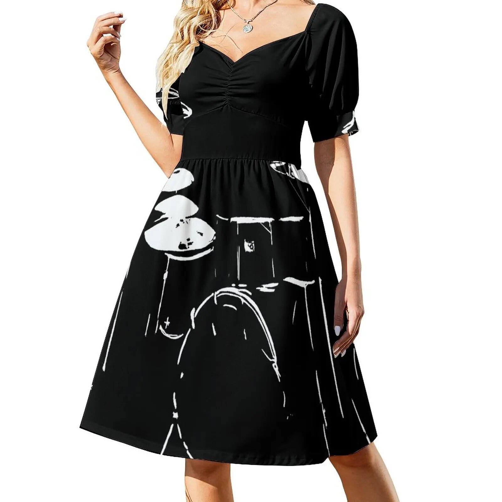 Drum kit black and white Dress Party dresses Cocktail of dresses ...
