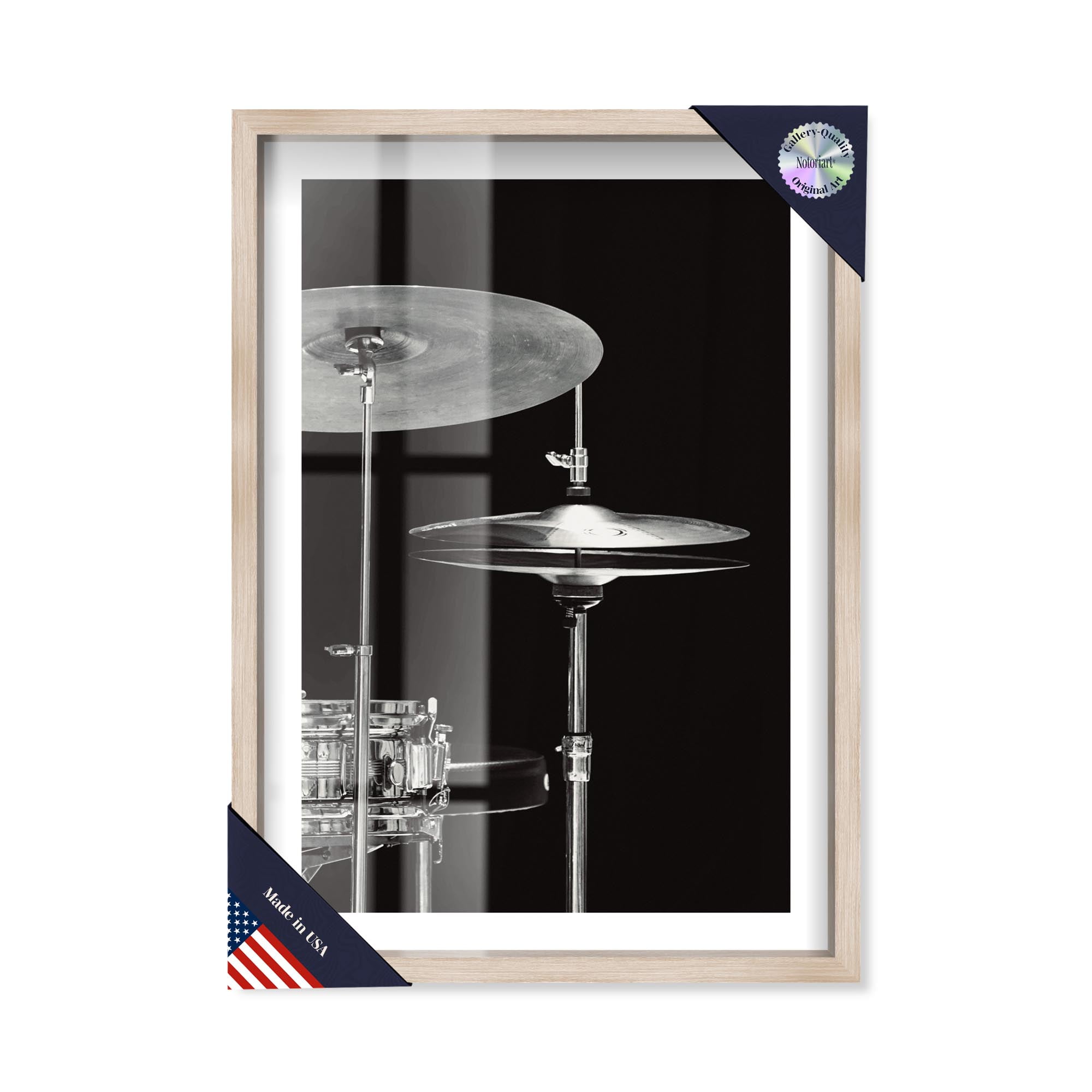 Drum set Jazz Shadowbox Print Framed Photography by Notoriart, Blonde ...