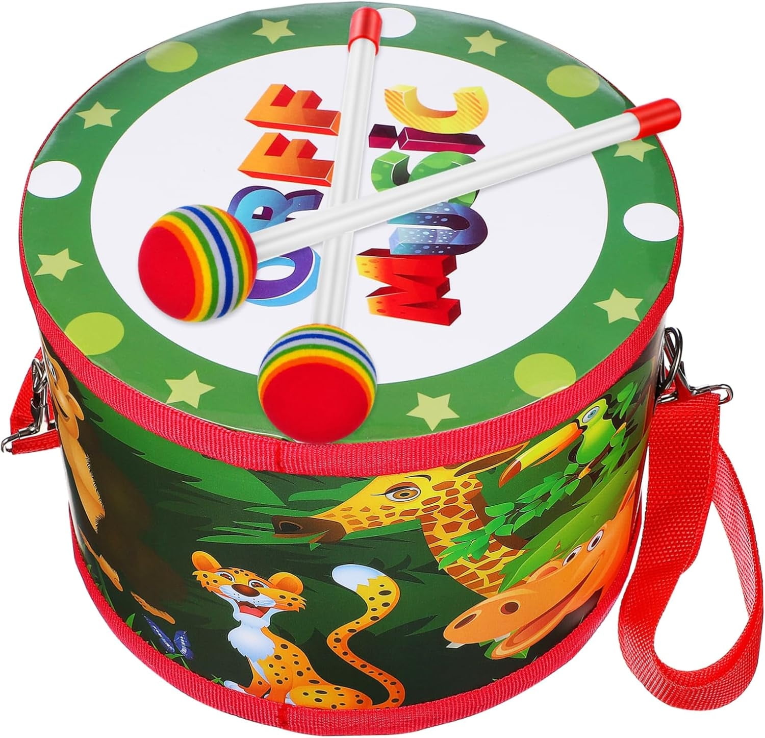 Drum with Drumsticks Creative Educational Musical Instrument for Boys ...