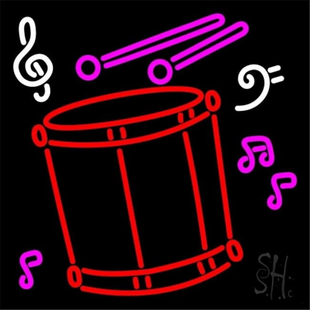 Drum with Musical Note Neon Sign, 24 x 3 x 24 in. - Walmart.com