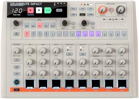 DrumBrute Impact 1984 Analog Drum Machine - White - Walmart.com
