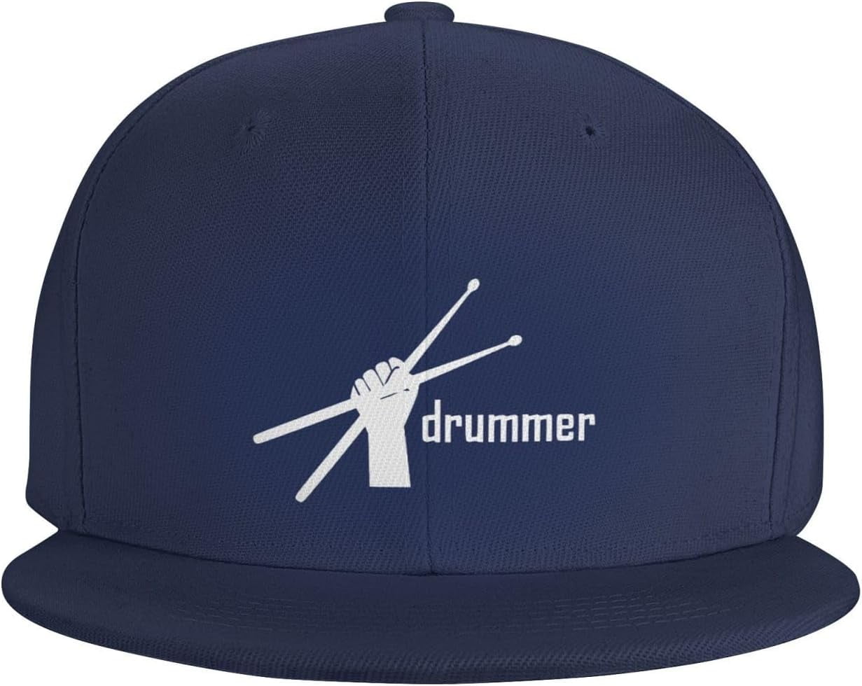 Drummer Beat A Drum Hats Cool Bill Visor Hat Flat Brim High Top ...