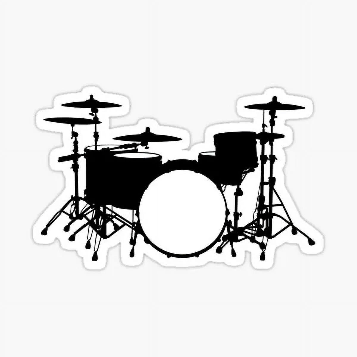 Drummer Drum Set Sketch Musical Instruments Percussion Sticker Phone ...