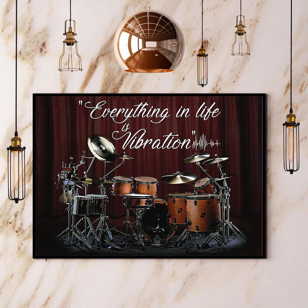 Drummer Everything In Life Is Vibration Paper Poster No Frame Matte ...