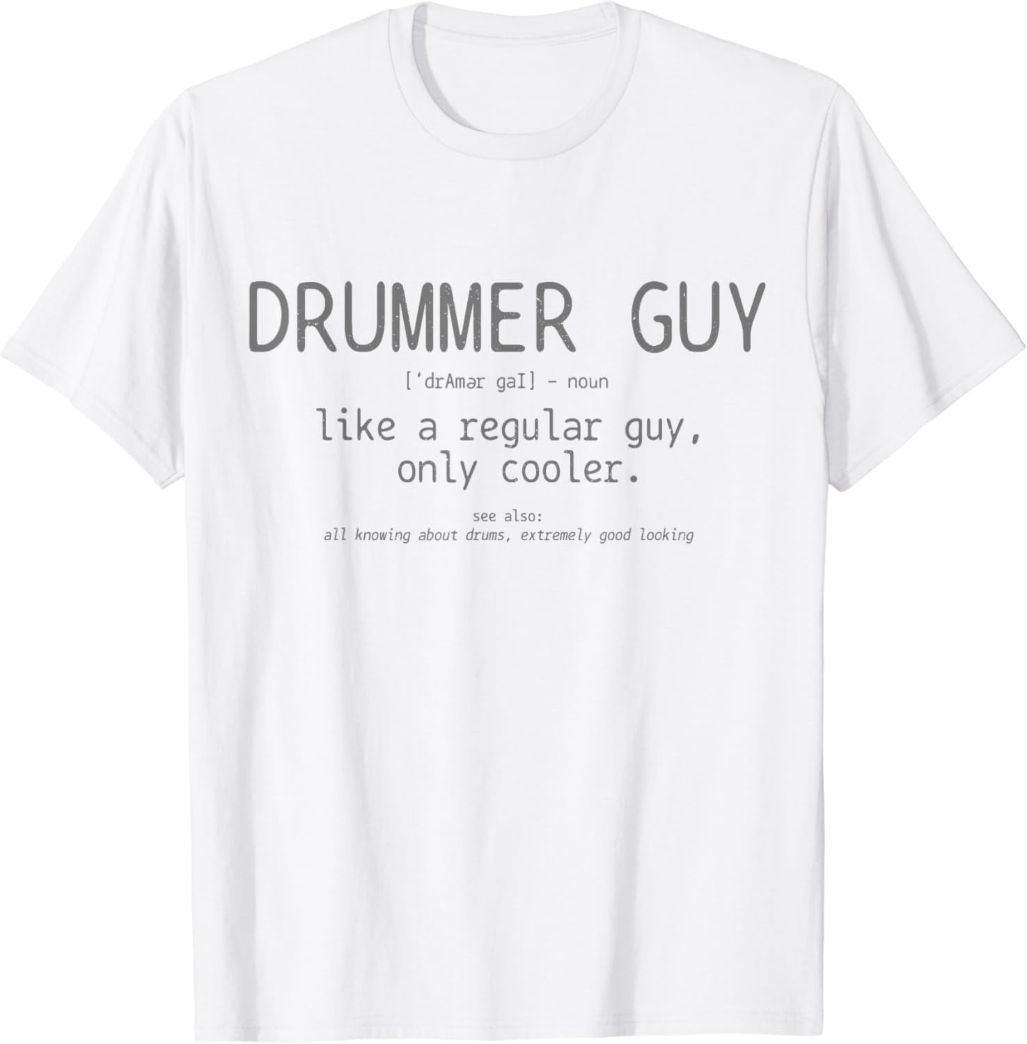 Drummer Guy Definition Funny Vintage Drums Drumming T-Shirt - Walmart.com
