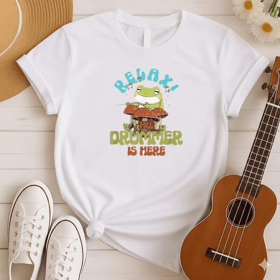 Drummer Is Here Frog Forest Heavy Band Music Fun Unisex T-Shirt, up to ...