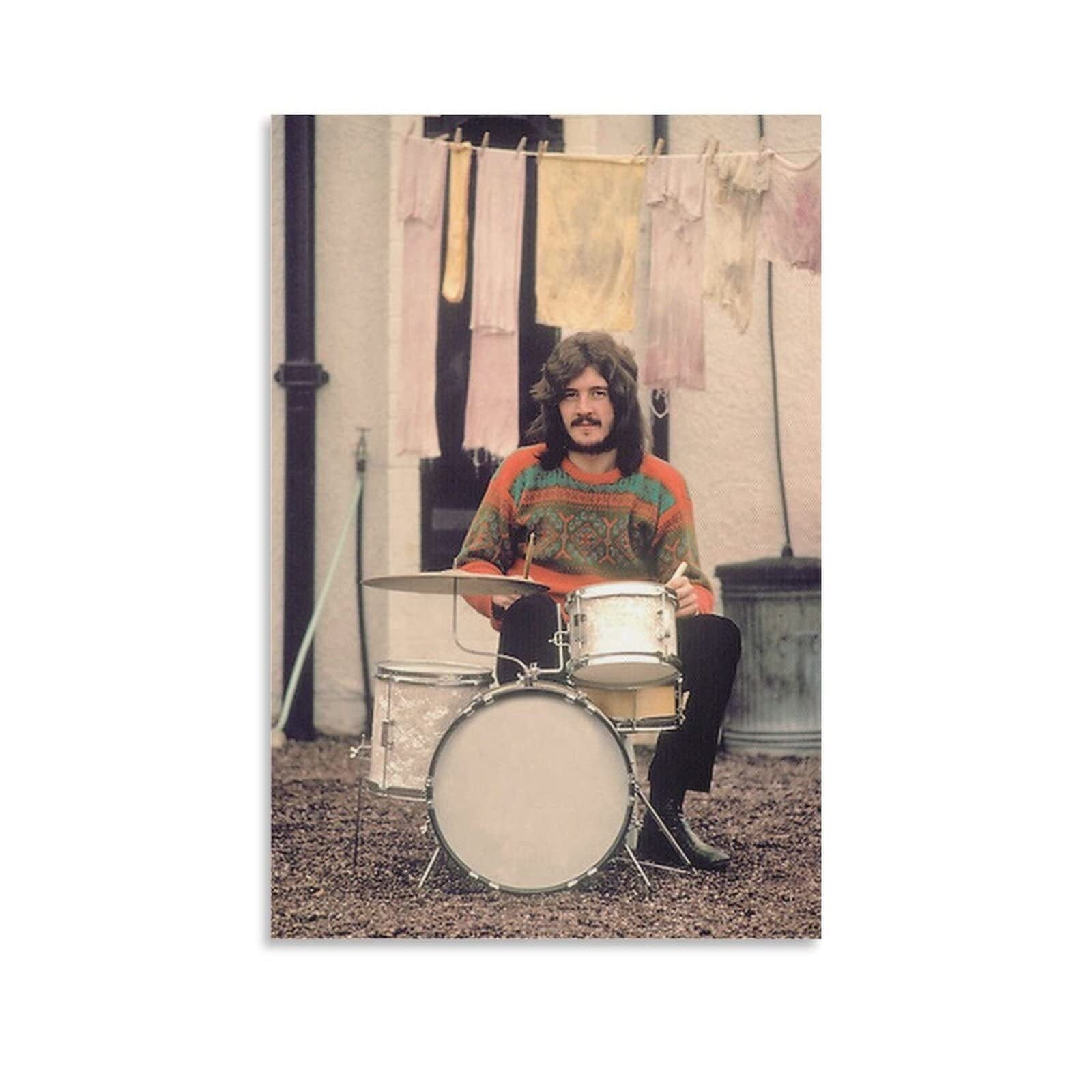 Drummer John_Bonham 1969 Vintage Rock Poster Poster Canvas Picture ...