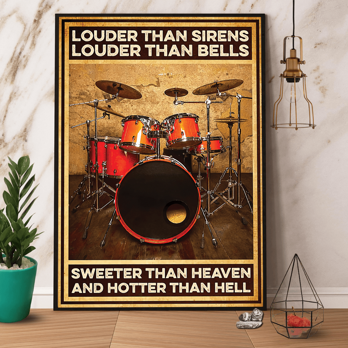 Drummer Louder Than Sirens Louder Than Bells Paper Poster No Frame ...
