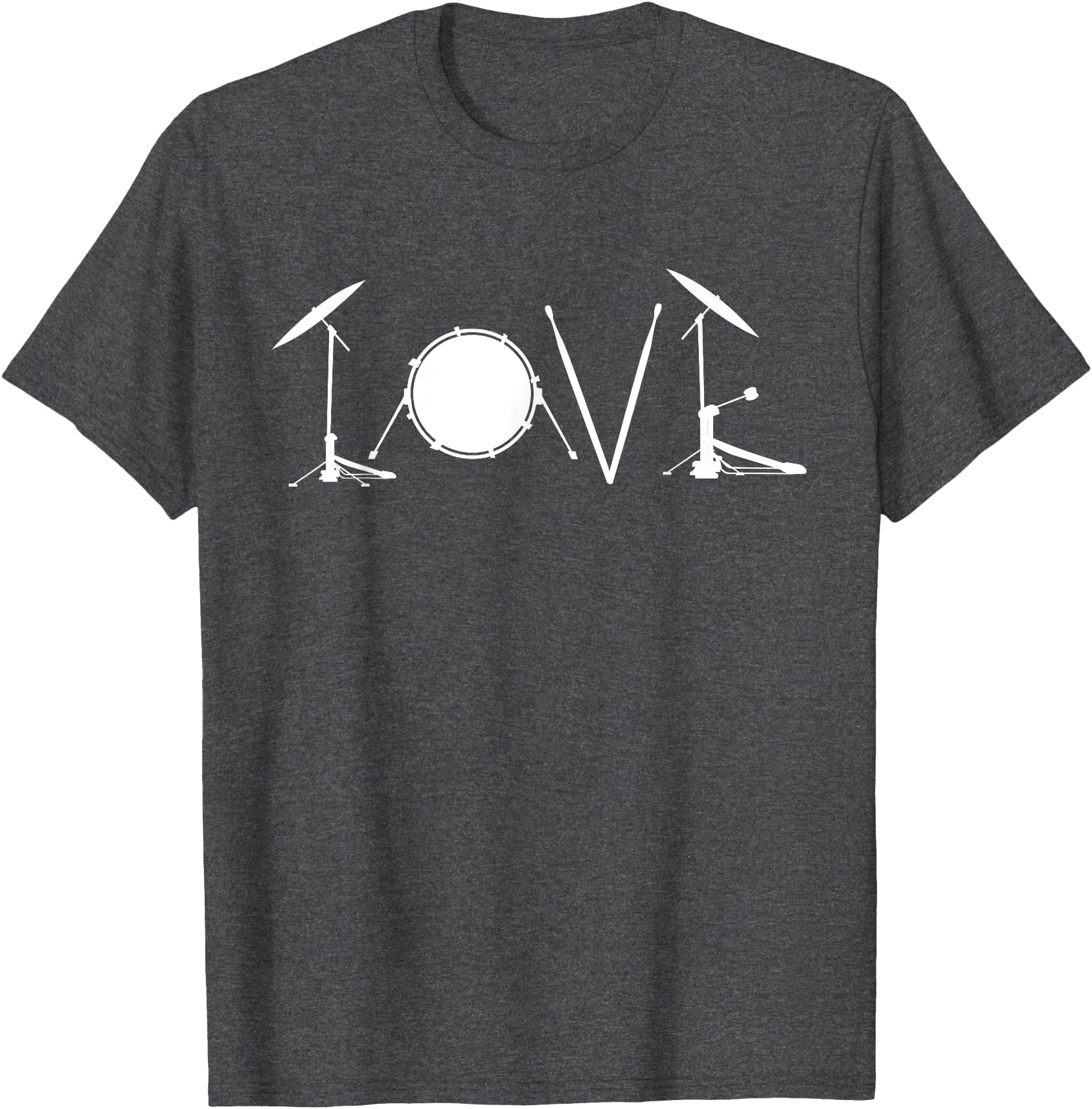 Drummer Love Drum Sets Music Player Softstyle Unisex T-Shirt,Dark ...