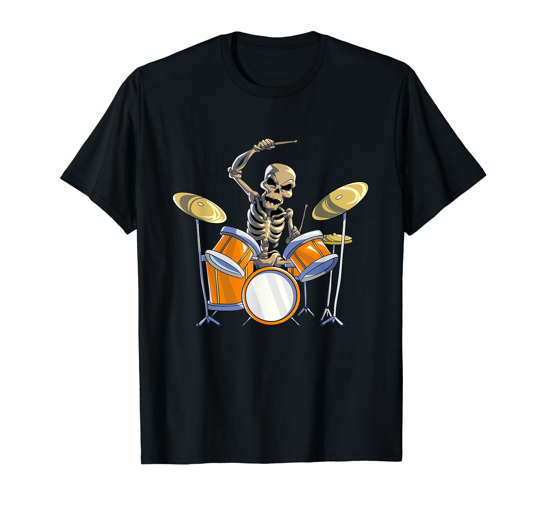 Drummer Skeleton Men Boys Drum Set Drummer Halloween T-Shirt - Walmart.com