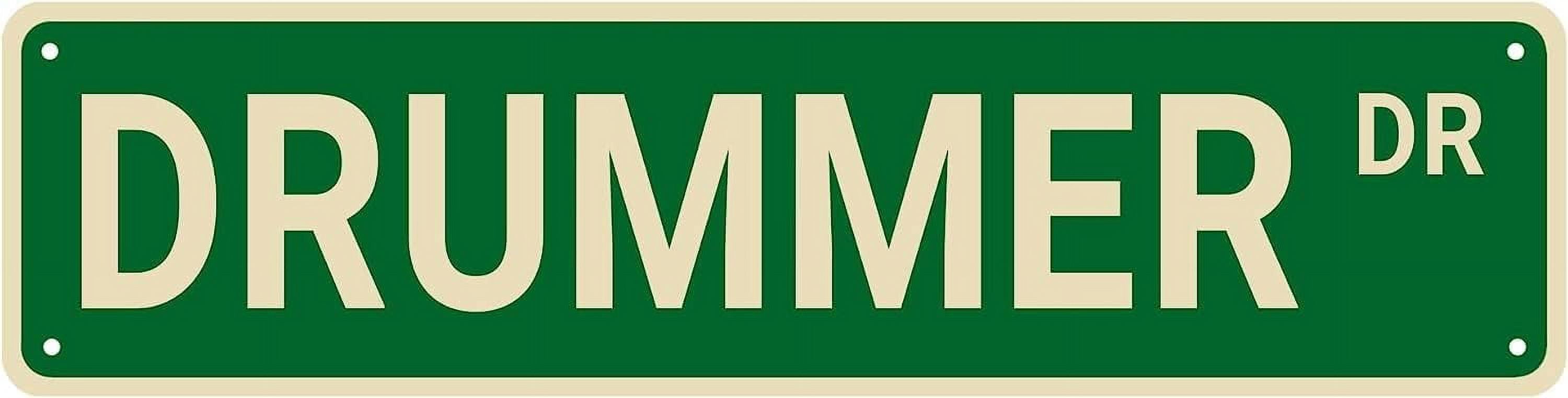 Drummer Street Signs, Drummer Decor Drummer Sign Drummer Gift, Wall ...