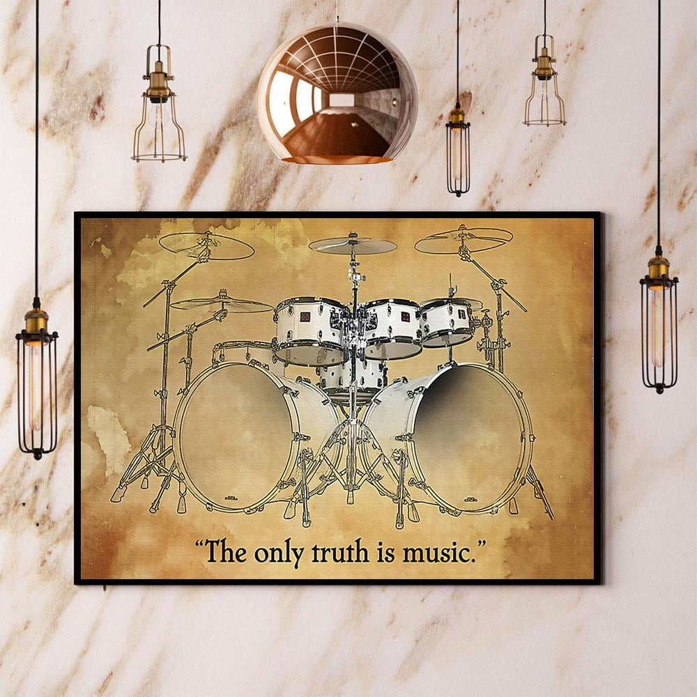 Drummer The Only Truth Is Music Paper Poster No Frame Matte Wall Art ...