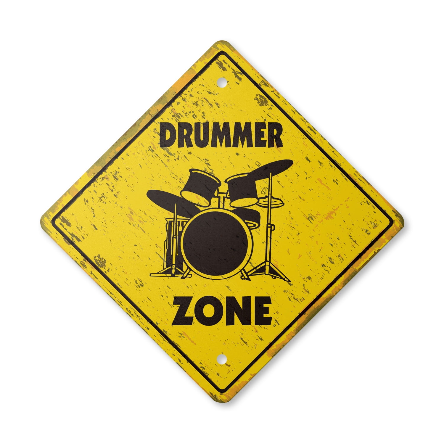 Drummer Vintage Crossing Sign Zone Xing | Indoor/Outdoor Plastic | 14 ...