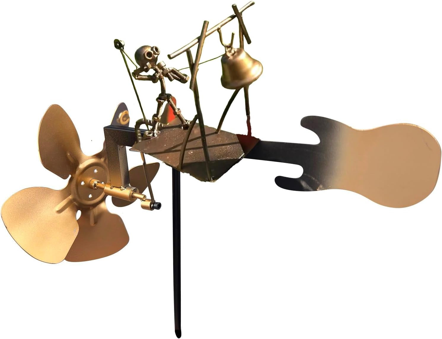 Drummer Wind Sculptures & Spinners, Handmade Metal Rock Band Windmill ...