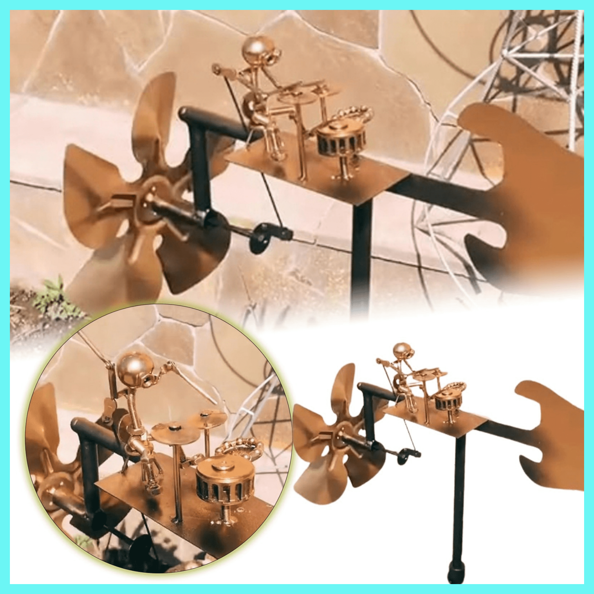 Drummer Windmill Garden Decoration - LYANY Drummer Wind Spinners ...