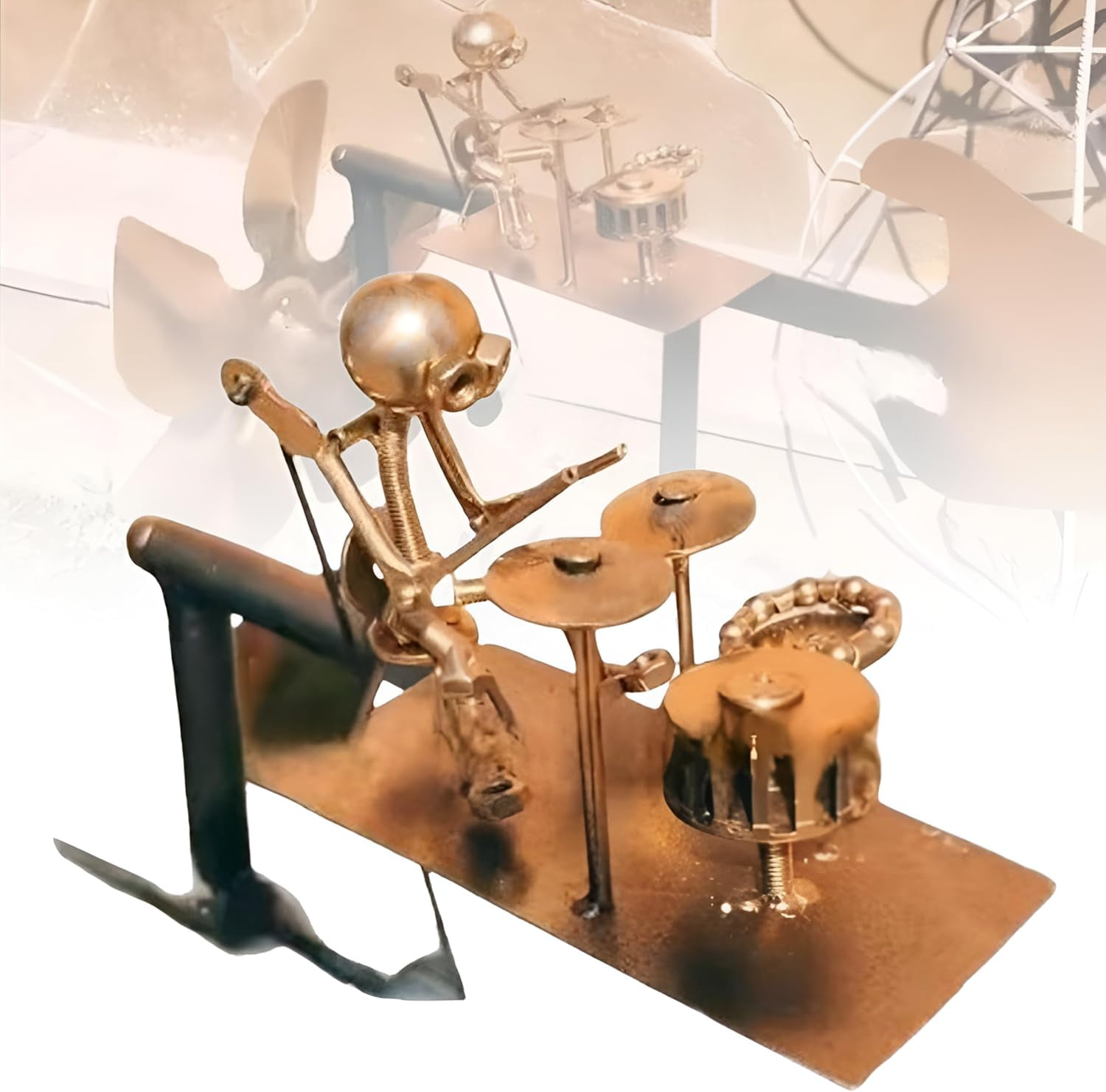 Drummer Windmill Garden Decoration, Wind-Powered Musical Garden Spinner ...