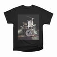 Drumming Drummer Cat T-Shirt Tee Gift For Him Merch For Her Apparel For ...