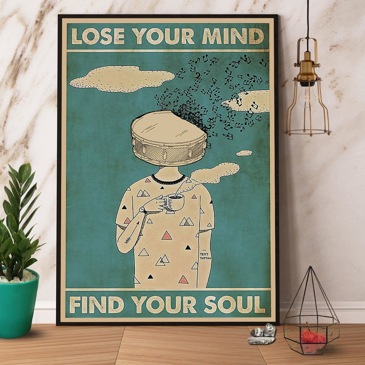 Drumming Lose Your Mind Find Your Soul Paper Poster No Frame Matte Wall ...