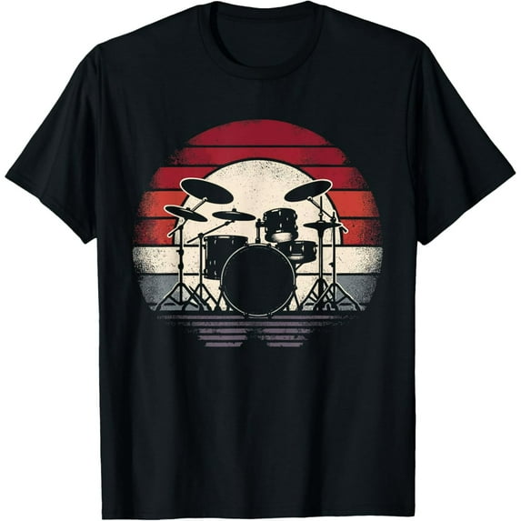 Drums Drummer Band Drumset Retro Vintage Drum T-ShirtMen and women ...