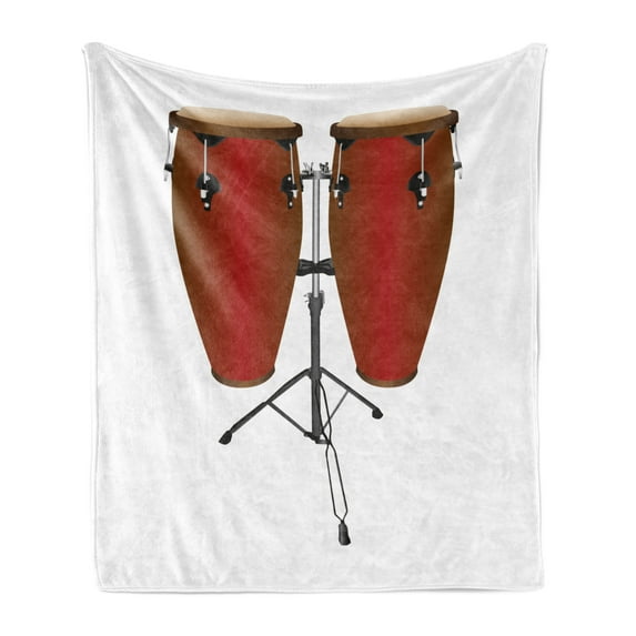 Drums Soft Flannel Fleece Throw Blanket, Illustration of a Pair of ...
