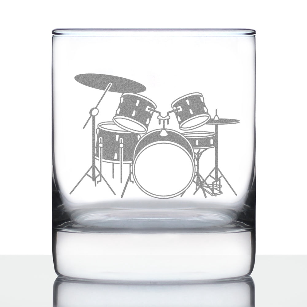 Bevvee Whiskey Rocks Glass 10.25 oz Drums Whiskey Enthusiast Gifts ...