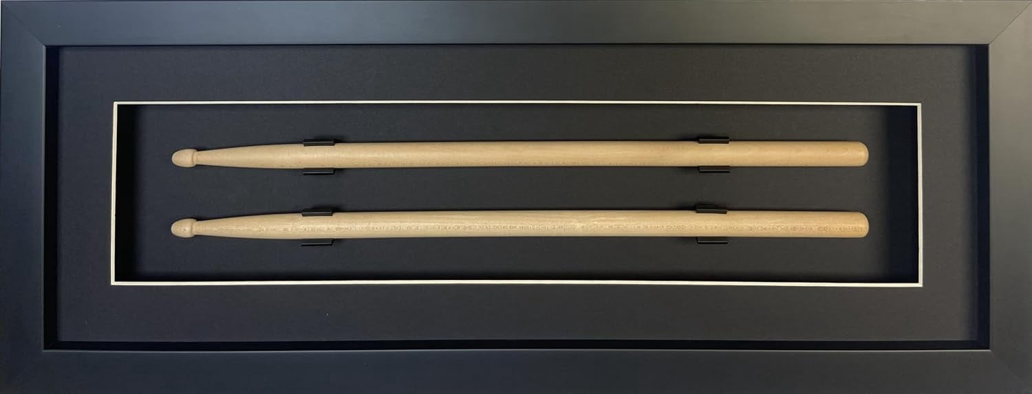 Drumstick Frame Set Black Frame with Matting and Easy Mount (Black ...
