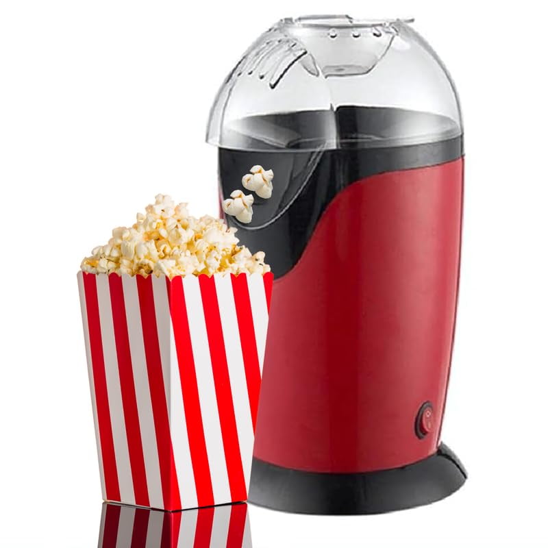 Drumstone Hot Air Popcorn Machine with Measuring Cup Automatic Electric ...