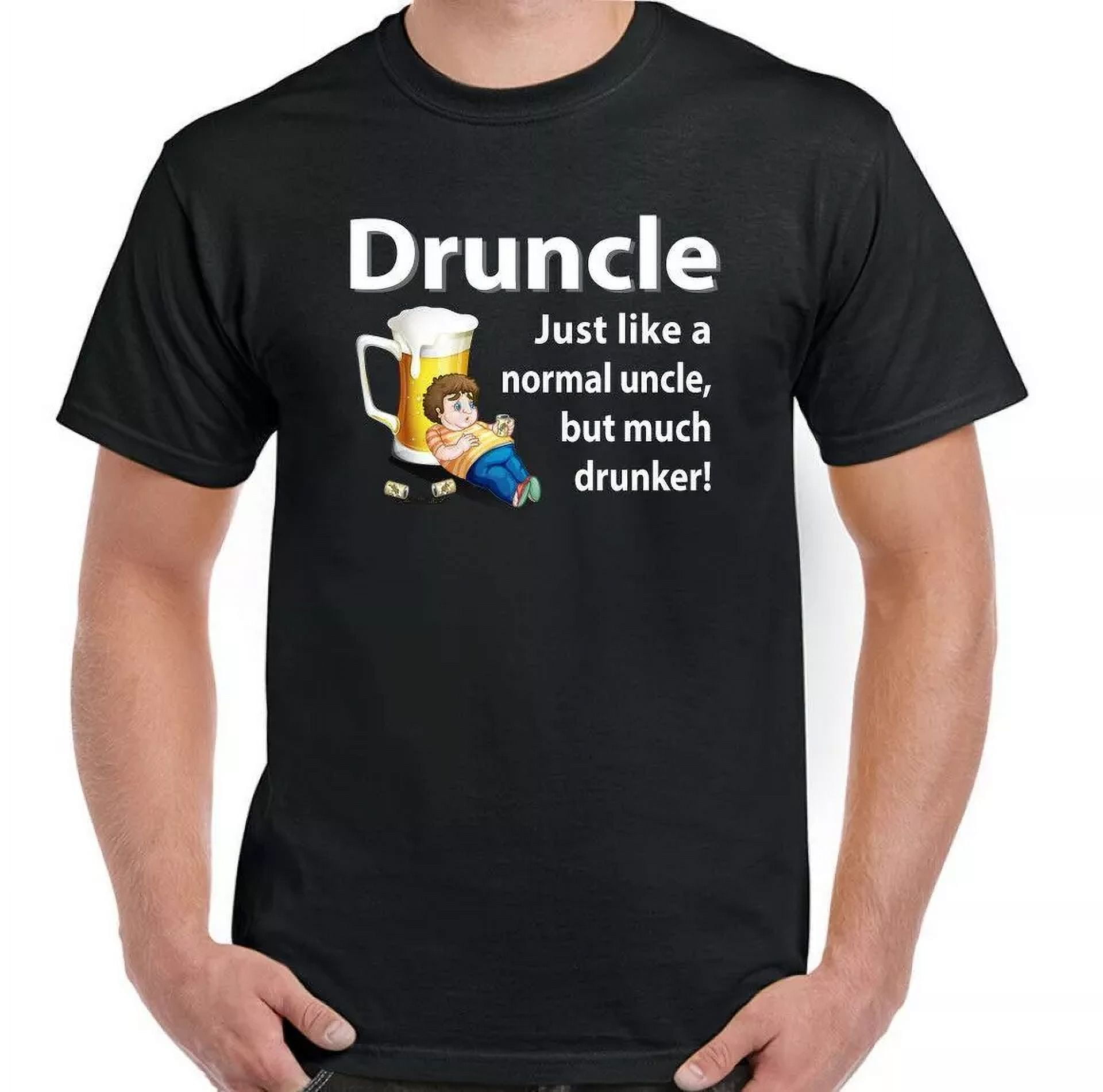 Druncle Mens Funny Drunk Uncle T-Shirt Fathers Day Birthday 30th 40th ...