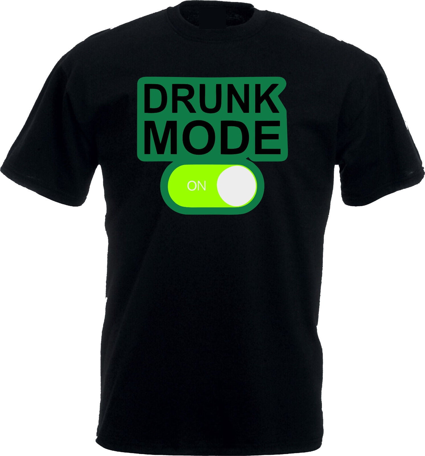 Drunk Mode On T-Shirt, Cheers to Good Times Drinks with Friends Tee Top - Walmart.com