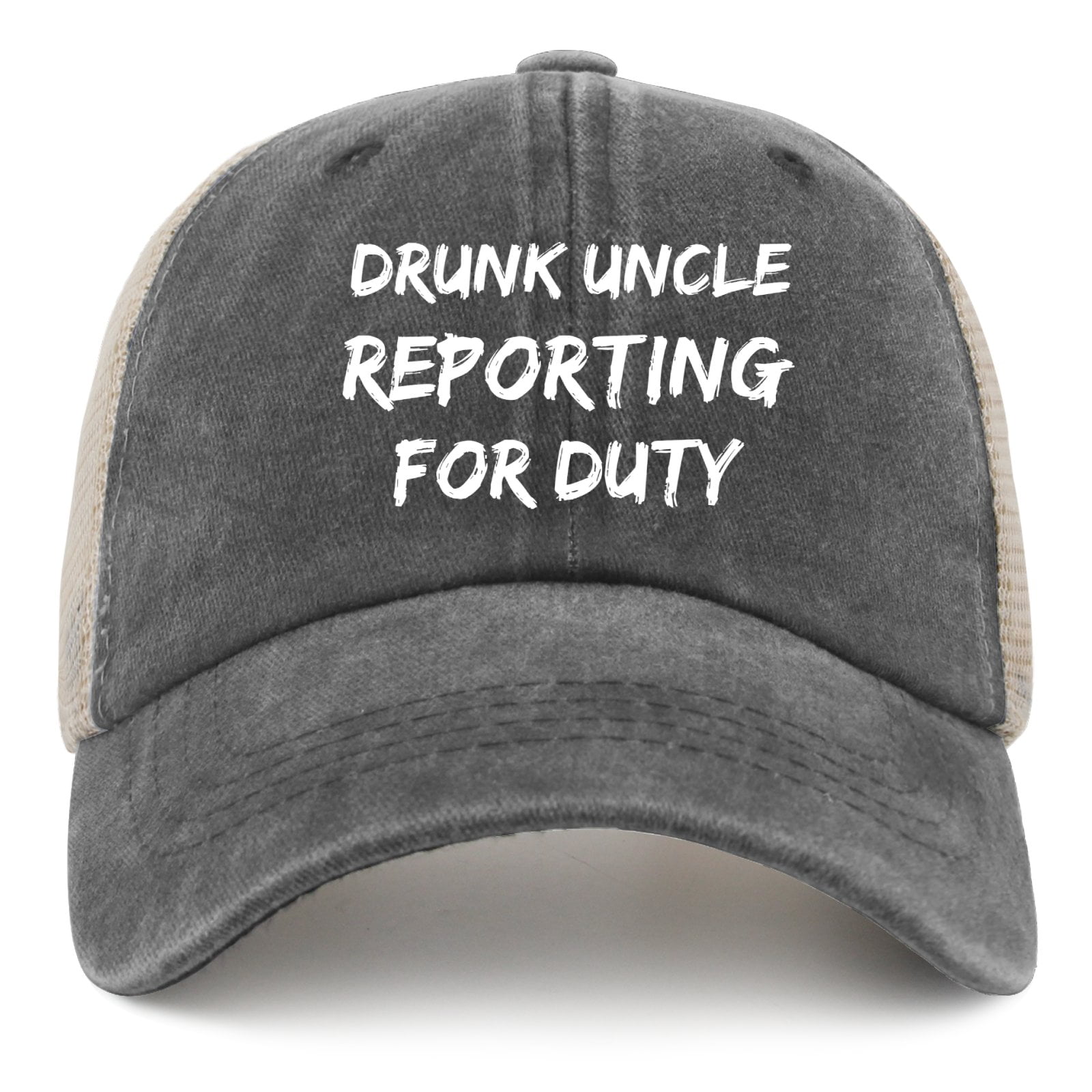 Drunk Uncle Reporting for Duty hat men Humor tennis hats men trucker ...
