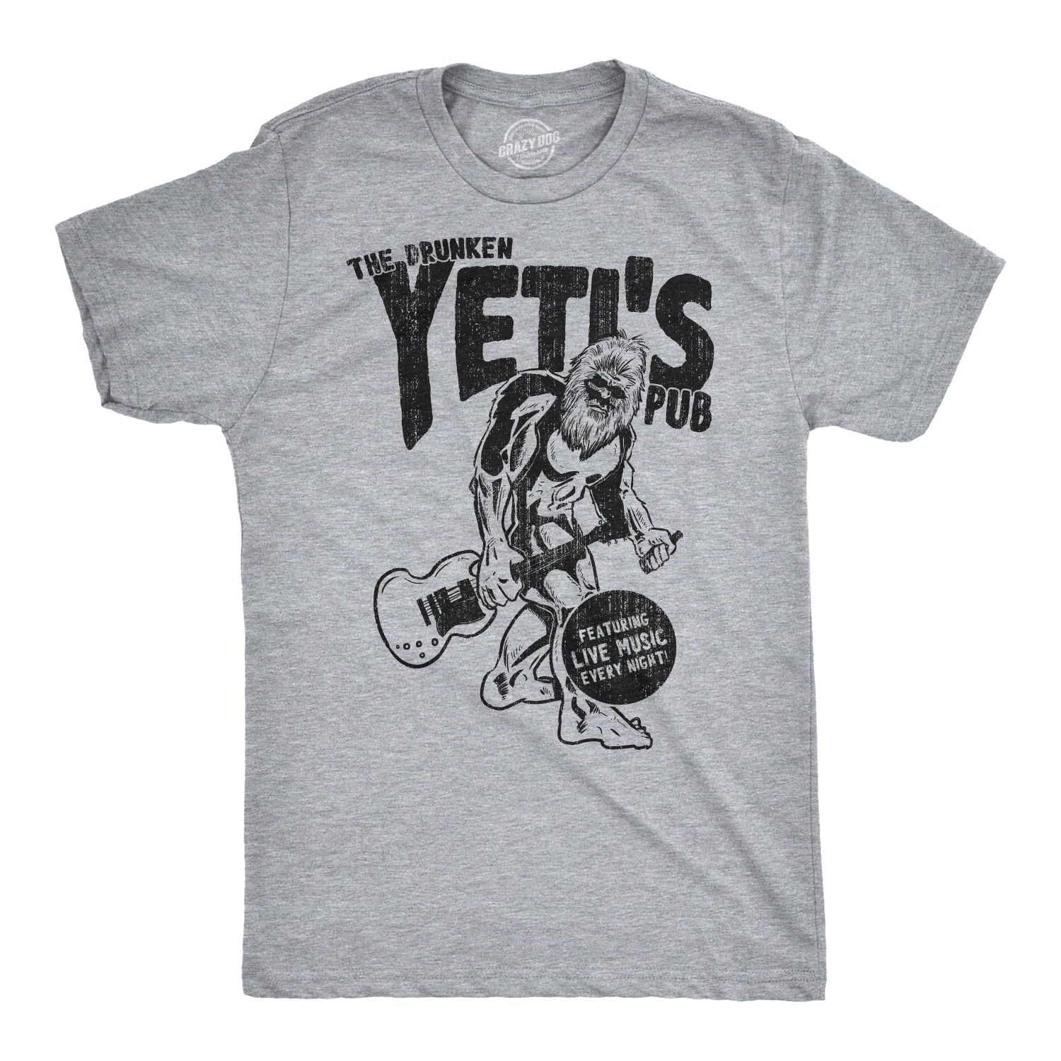 Drunken Yeti Pub T Shirt Funny Bigfoot Hilarious Sarcastic Drinking Tee ...