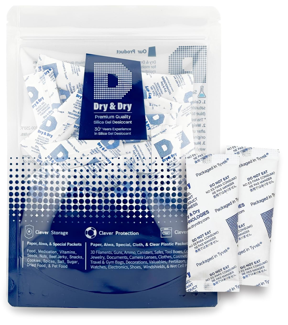 Dry & Dry 3 Gram[100 Packets] Food & Pharmaceutical Safe Silica Gel ...