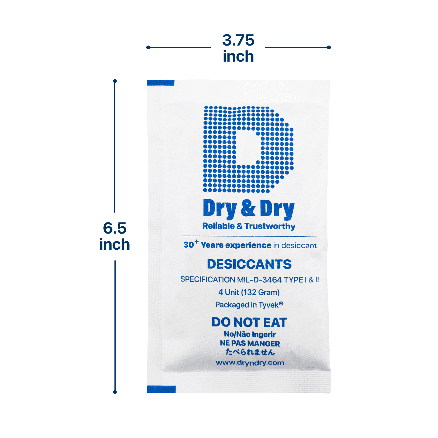 Dry & Dry 4 Unit(132 Gram) [10 Packets] Clay Desiccants Packets - 4 ...