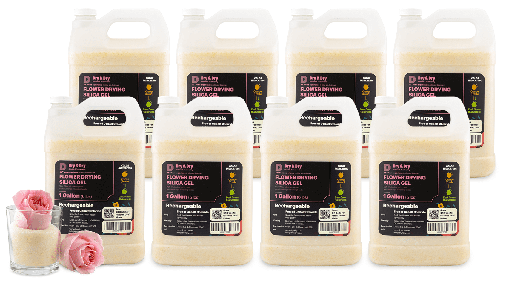 Dry & Dry (8 Gallon-NET 48 LBS) Color Indicating Premium Silica Gel ...