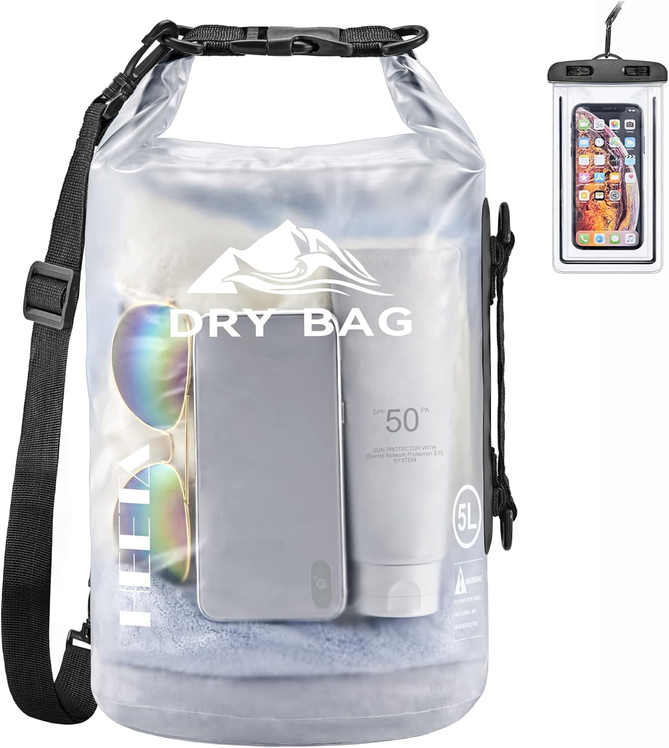 Dry Bag Waterproof for Women Men, 5L/10L/20L/30L/40L Roll Top ...