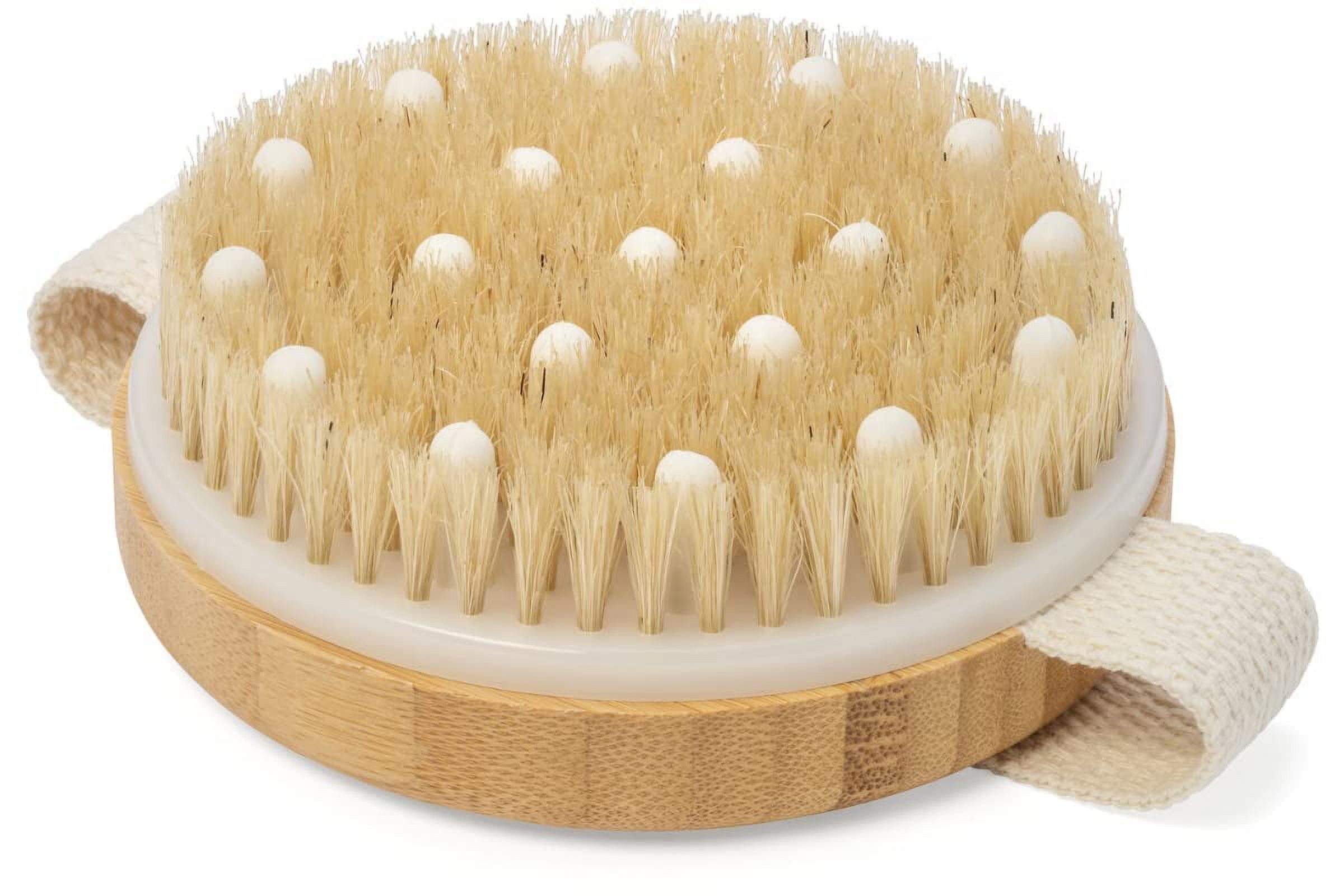 Dry Body Brush for Beautiful Skin - Solid Wood Frame & Boar Hair ...