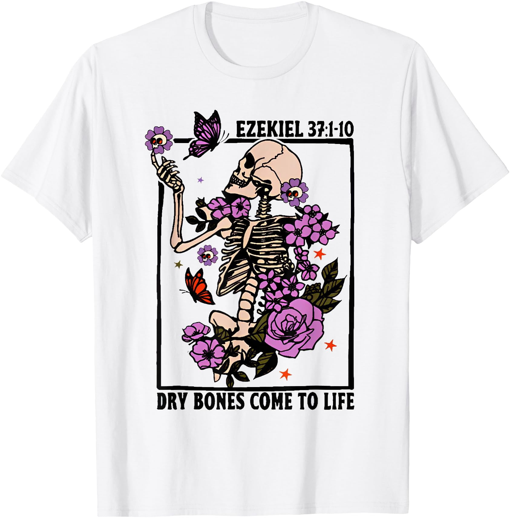 Dry Bone Come To Life Skeleton T-Shirt, Vintage T-Shirt - Walmart.com