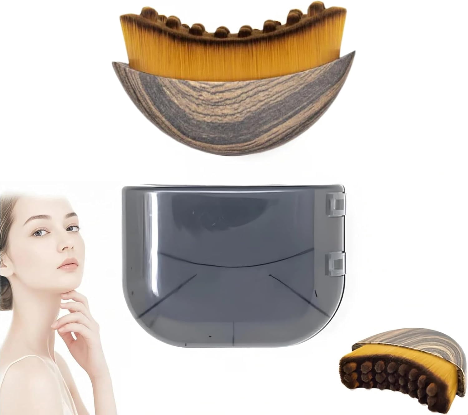 Dry Brush Face Brush,Lymphatic Contour Face Brush, Lymphatic Drainage ...