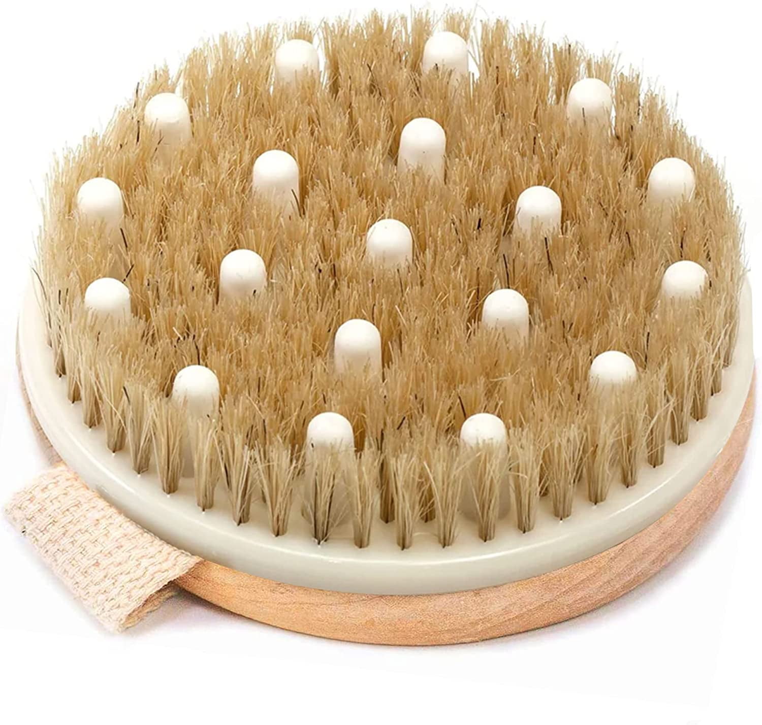 Dry Brushing Body Brush for Lymphatic Drainage & Cellulite - Round Dry ...
