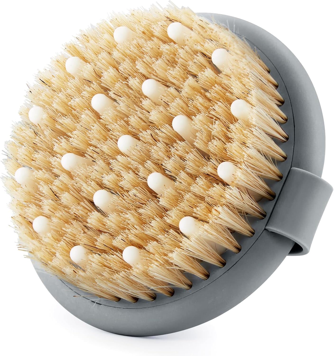 Dry Brushing Body Brush for Massage - Natural Boar Bristle Exfoliating ...