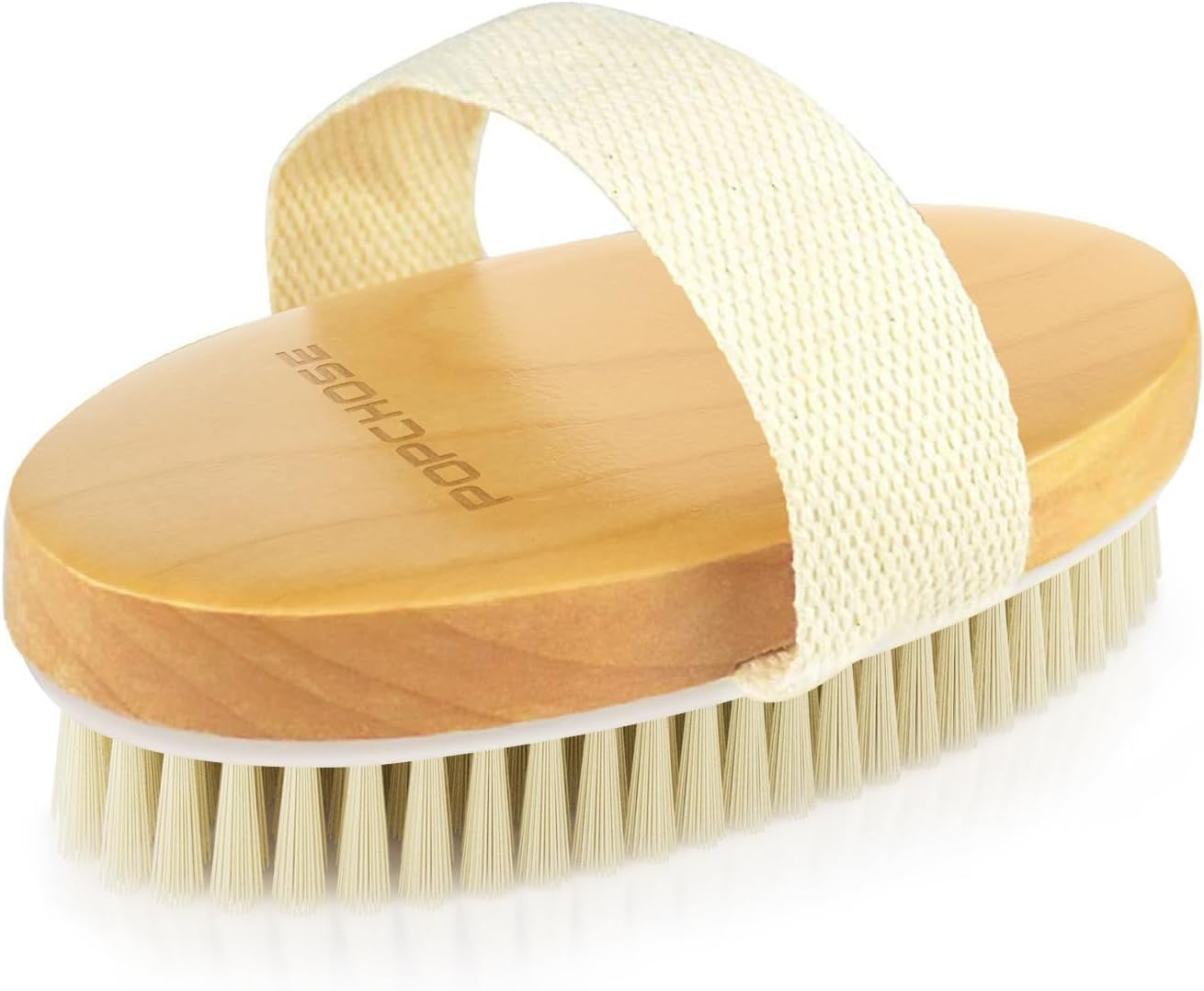 Dry Brushing Body Brush, Natural Bristle Dry Skin Exfoliating Brush ...