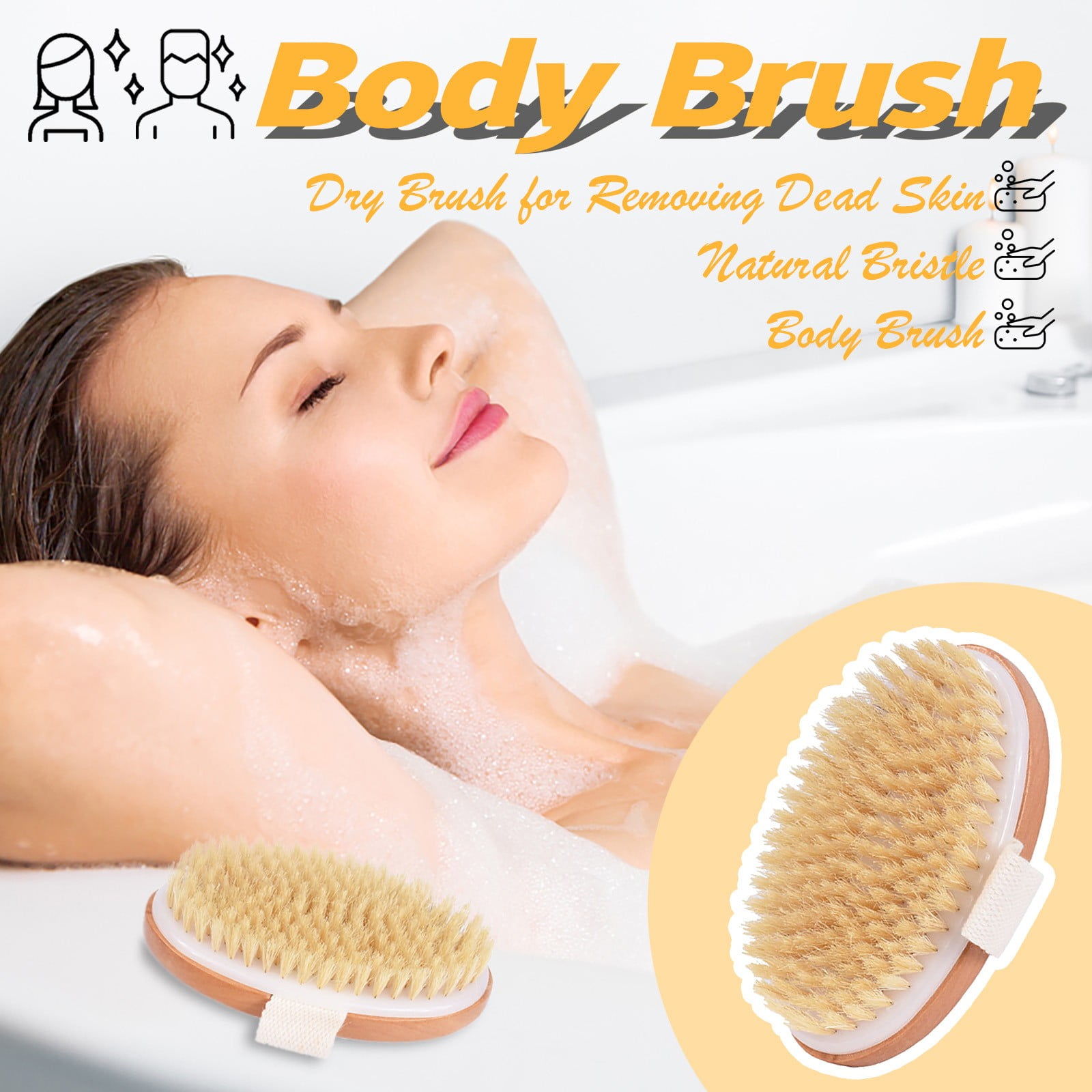 Dry Brushing Body Brush for Exfoliating Skin and Removing Dead Cells ...
