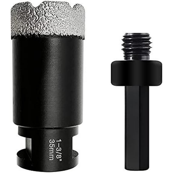 Dry Core Drill Bits /8 Inch (35mm) Tile Hole Saws for Porcelain Ceramic ...